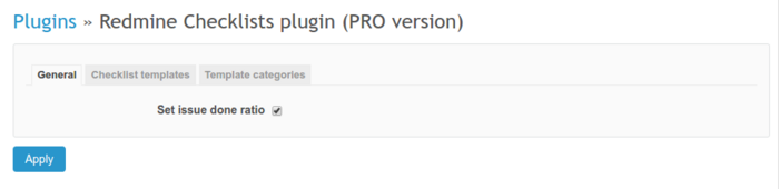 Checklists settings | Checklists plugin documentation
